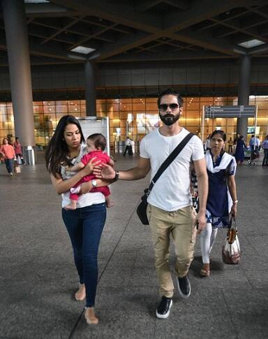 IN PHOTOS: Adorable Misha with dad Shahid Kapoor and mom Meera Rajput