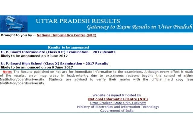 Upresults.nic.in UP Board Results 2017: Uttar Pradesh Class 10th and ...