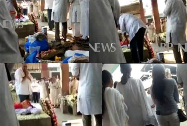 Sridevi's mortal remains, draped in tricolor, cremated with full state ...