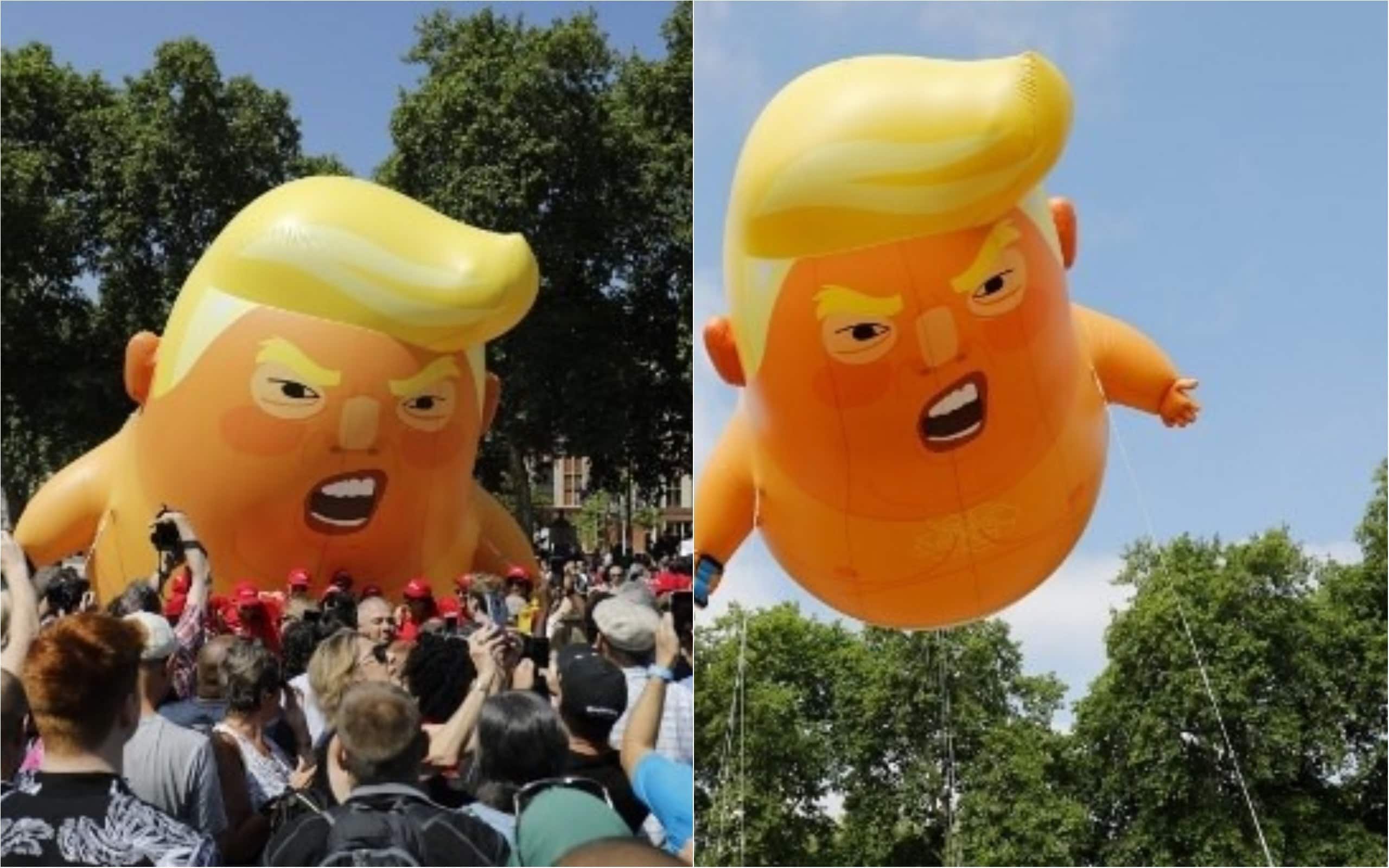 IN PICS: A giant \'Trump Baby\' balloon floats in London to mark ...