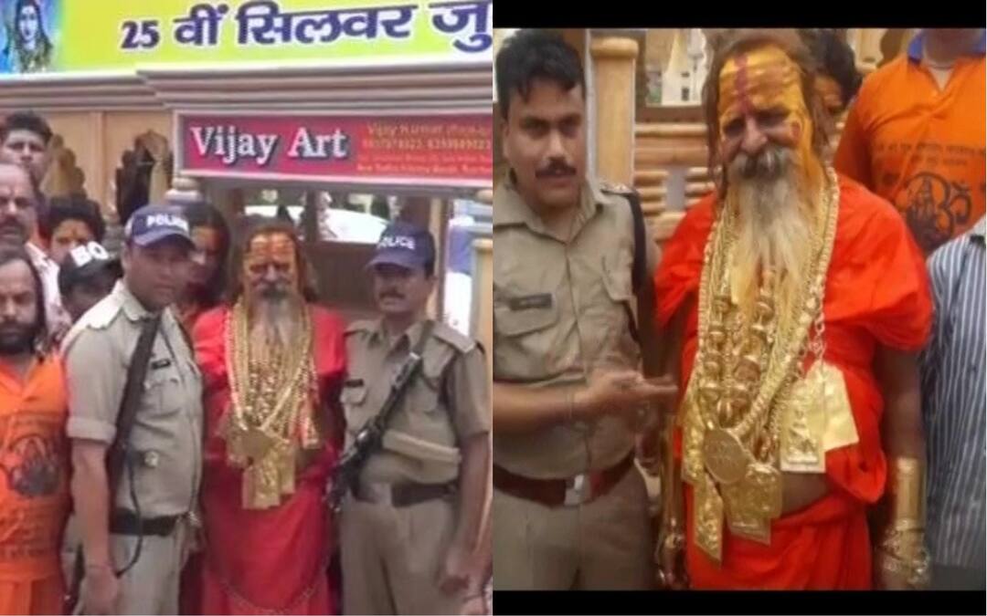PICS: Golden Baba set for his jubilee 'Kanwar Yatra' with 20 kgs gold ...