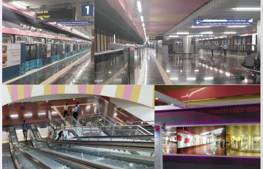 Delhi Metro Pink Line: Lajpat Nagar - Durgabai Deshmukh South Campus ...