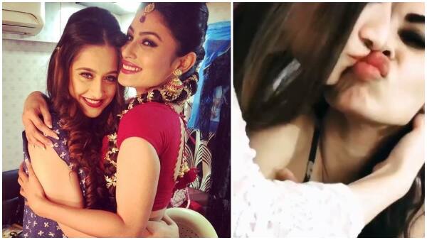 BFFs Sanjeeda Shaikh & \'Gold\' actress Mouni Roy\'s KISS on LIPS ...