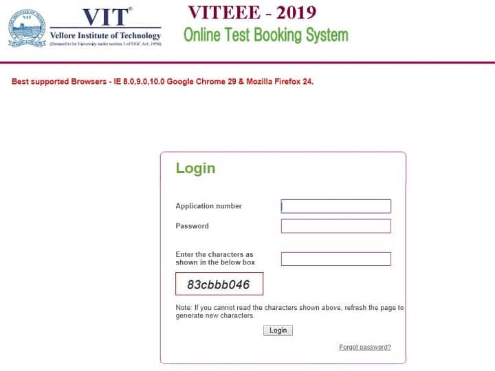 VITEEE 2019 Slot Booking: Vellore Institute of Technology begins slot ...