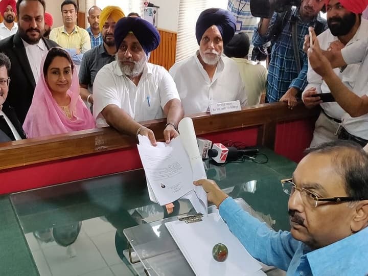 Lok Sabha elections SAD chief Sukhbir Singh Badal, wife Harsimrat Kaur ...