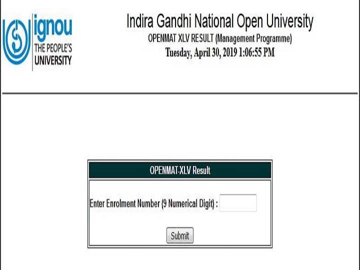 IGNOU OPENMAT XLV Result 2019 released, form submission begins | IGNOU OPENMAT XLV Result 2019 ...