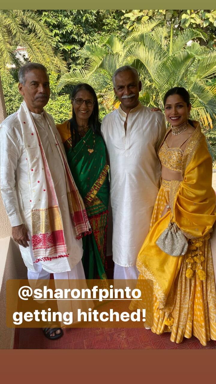 Freida Pinto Sister Sharon Pinto Gets MARRIED, Actress Attends Wedding ...