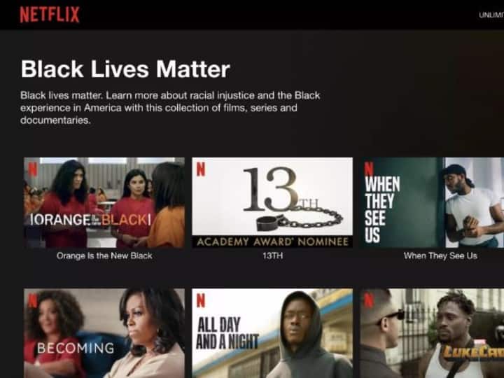 Amidst \'Black Lives Matter\' Protest, Netflix Curates Collection Of ...