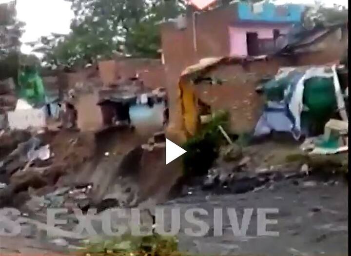 PICS: Houses Collapse, Bus Submerges As Heavy Rains Wreak Havoc In ...