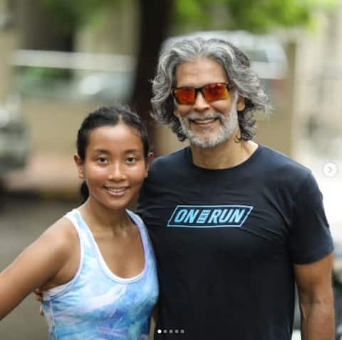 Milind Soman Celebrates Wife Ankita Konwar’s 29th Birthday With Family ...