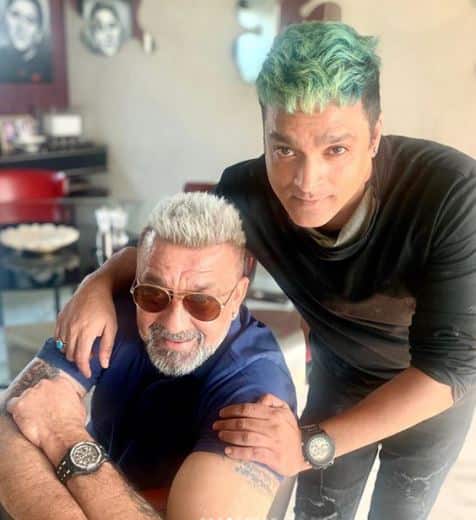 IN PICS: Sanjay Dutt Flaunts Platinum Blonde Hairdo As He Opted For A ...