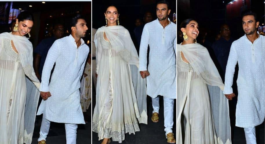 Deepika Padukone And Ranveer Singh Holding Hands At Padmaavat Screening