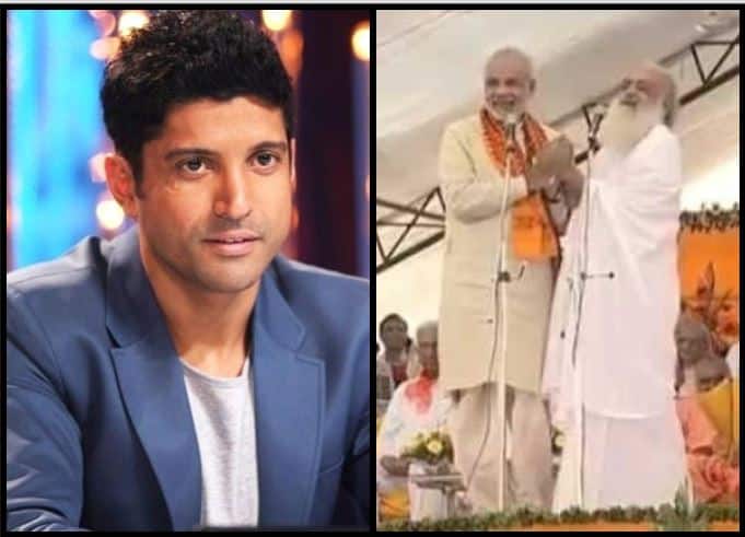 Please stop sharing images of Asaram with PM Modi, tweeted Farhan Akhtar