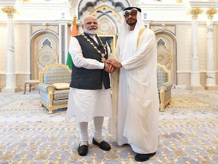 PM Narendra modi being conferred with the UAE\'s highest civilian award ...
