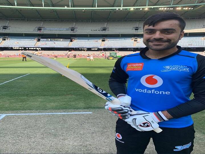 Rashid Khan played with this special designed bat in the Big Bash ...