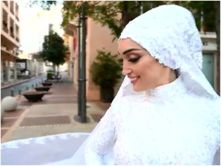Beirut bride wedding photoshoot captures blast video viral on social ...