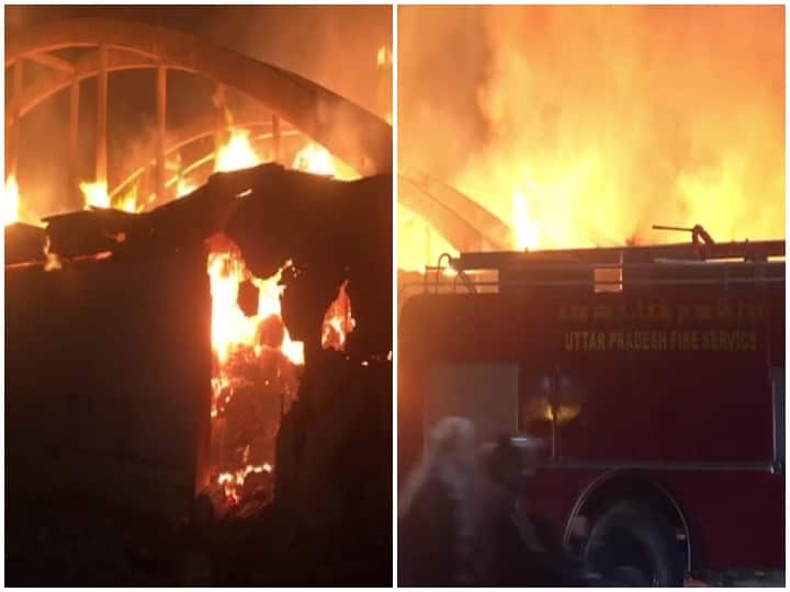 Fire continues to rage at a factory in Dasna Ghaziabad | गाजियाबाद की ...