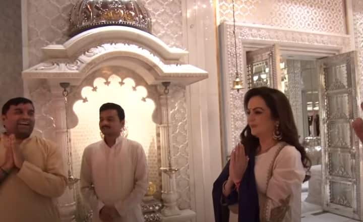 Ambani house antilia temple inside photos god idols doors and interior ...