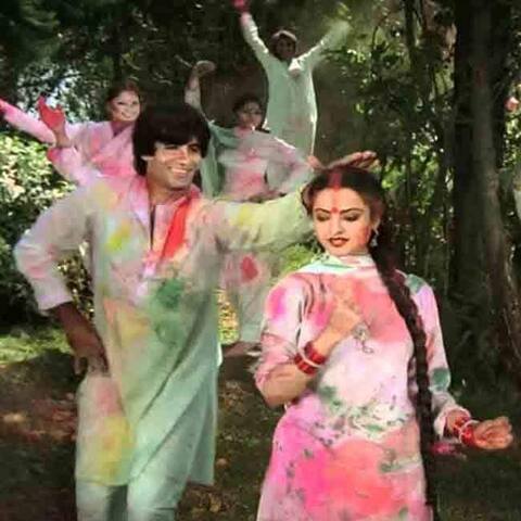 Happy Holi 202 Bollywood Films Iconic Scenes Rekha Amitabh Bachchan ...