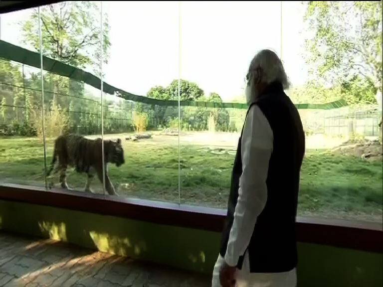 Prime Minister Narendra Modi at Sardar Patel Zoological Park popularly ...